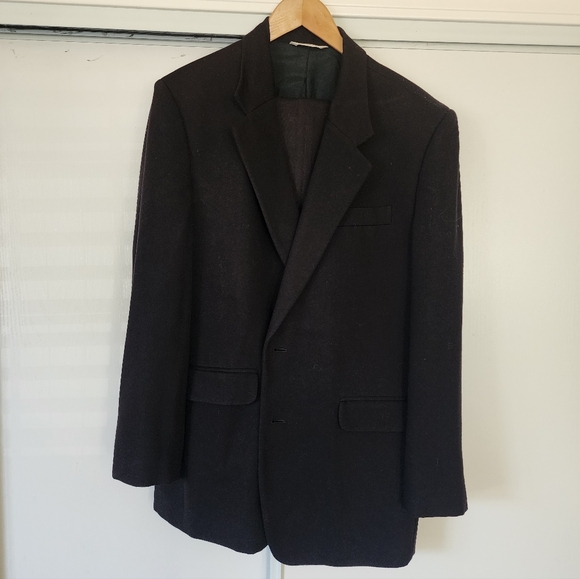 Perry Ellis | Suits & Blazers | Vintage Preowned Classic Black Mens ...